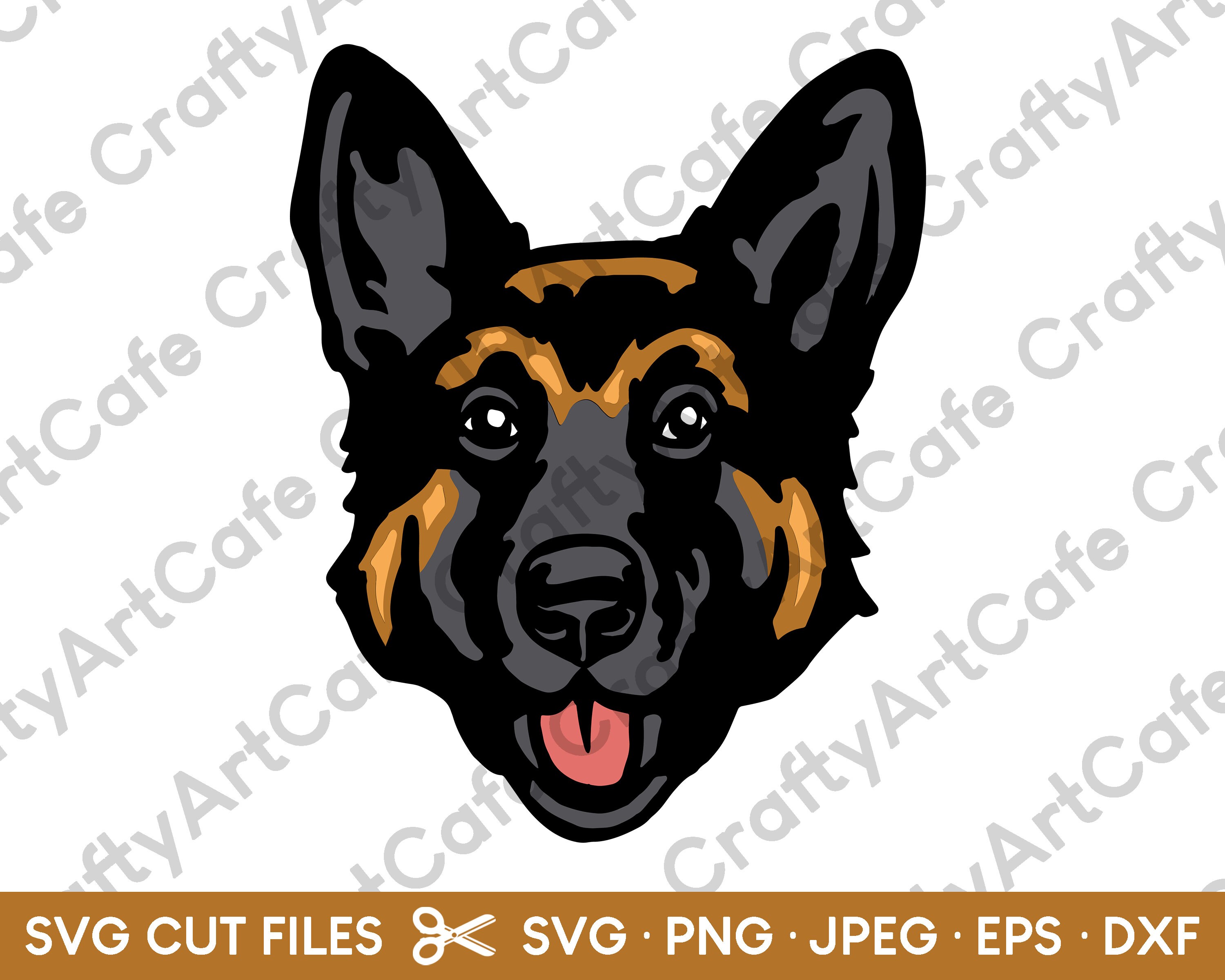 German Shepherd SVG File for Cricut German Sheperd SVG Cut File PNG ...