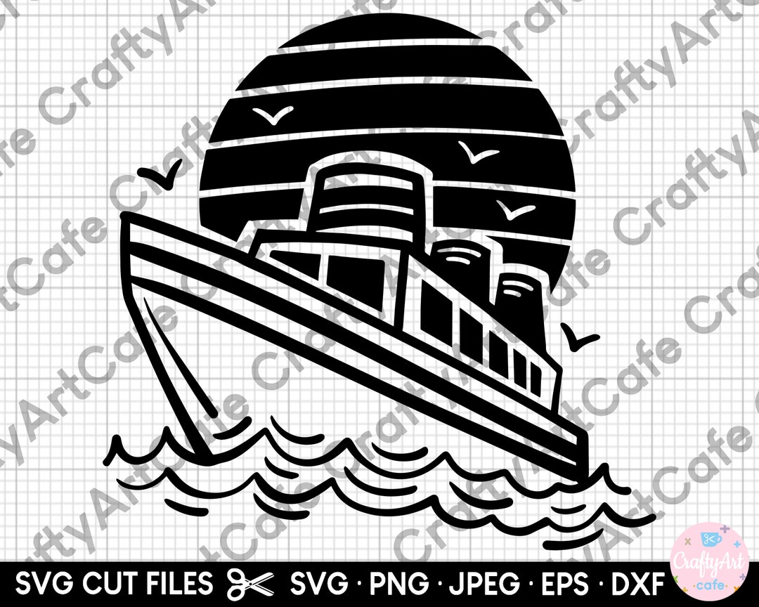 Cruise Ship Svg Commercial Use Clipart Vector - Etsy