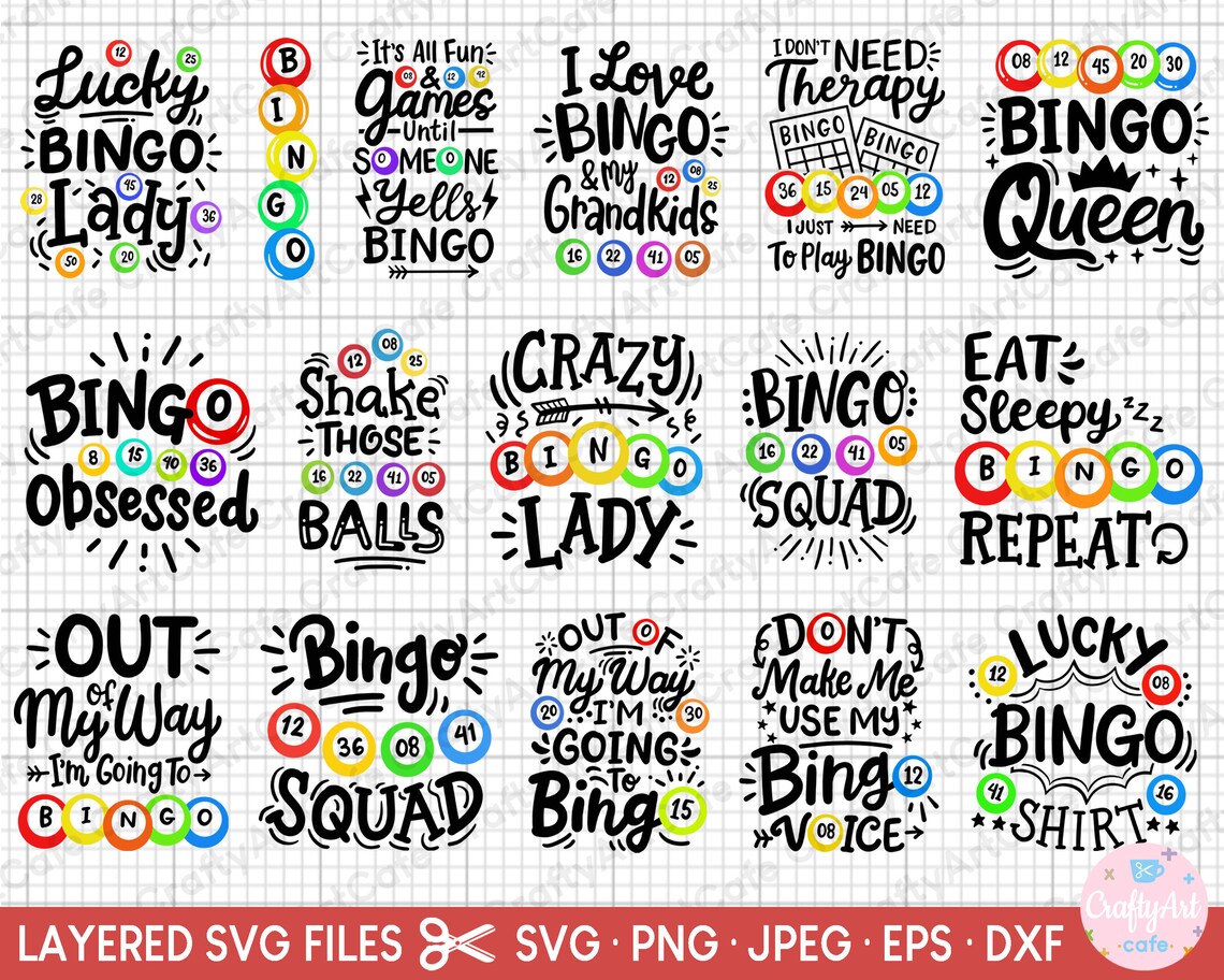 Bingo Svg Bundle Bingo Png Bundle Bingo Svg Bundle for Cricut - Etsy