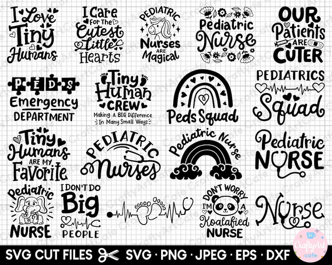 Pediatric Nurse Svg Png Bundle Cricut Free Commercial Use Peds Nurse Svg Png Pediatric Nurse Cut