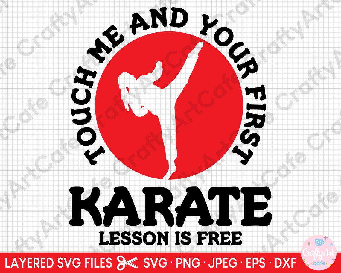 Karate Girl Svg for Cricut Karate Girl Png Karate Svg Touch Me | Etsy