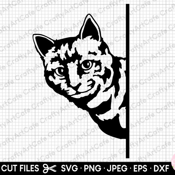 Peeking Cat - Etsy