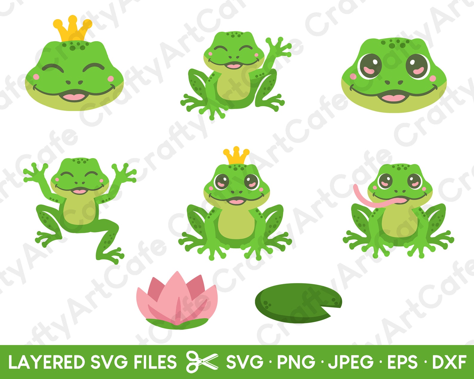 Frog Svg Bundle Cut File Cutting Layered Commercial Use - Etsy