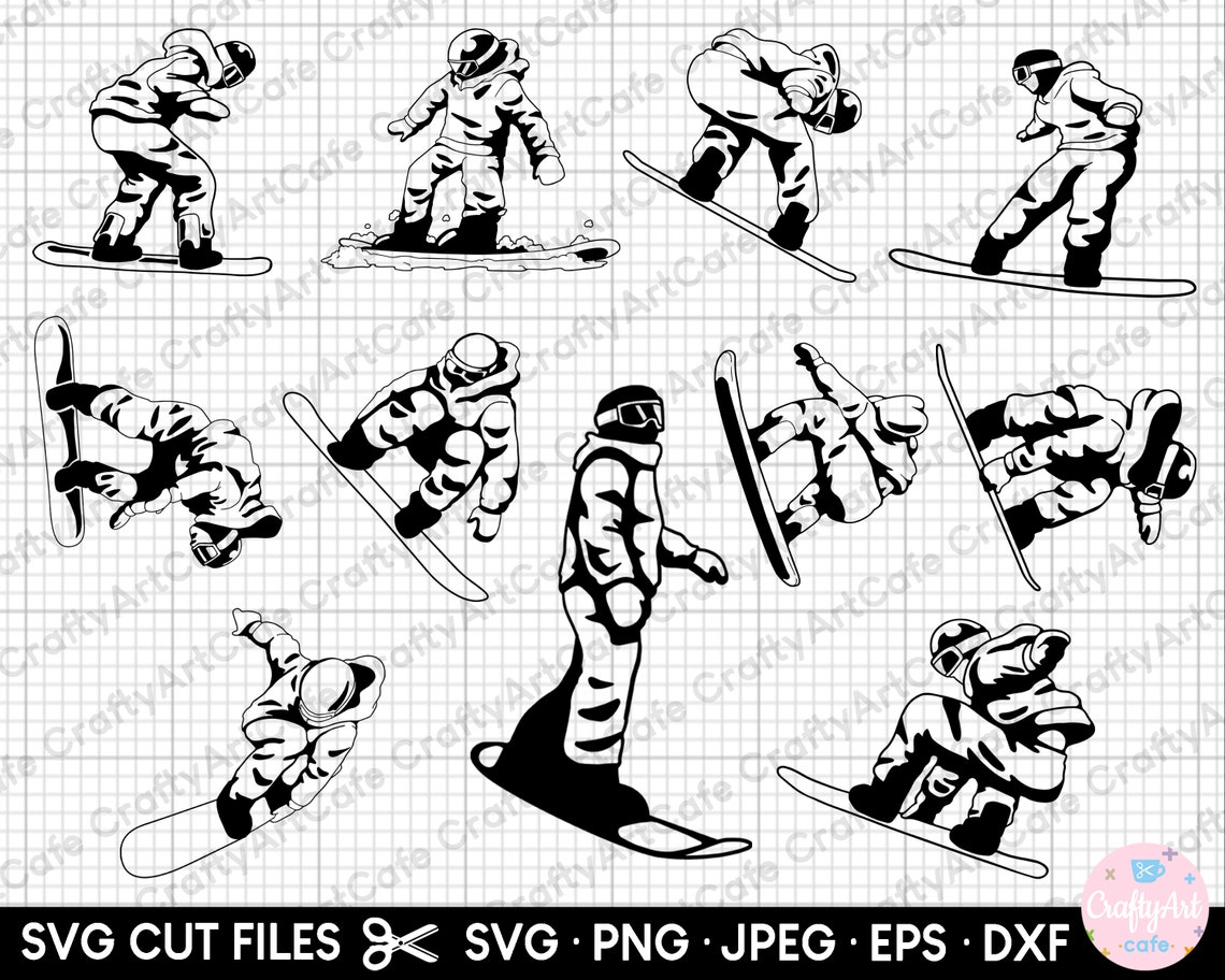 Snowboard Svg Bundle Snowboard Png Bundle Free Commercial Use Snowboard ...