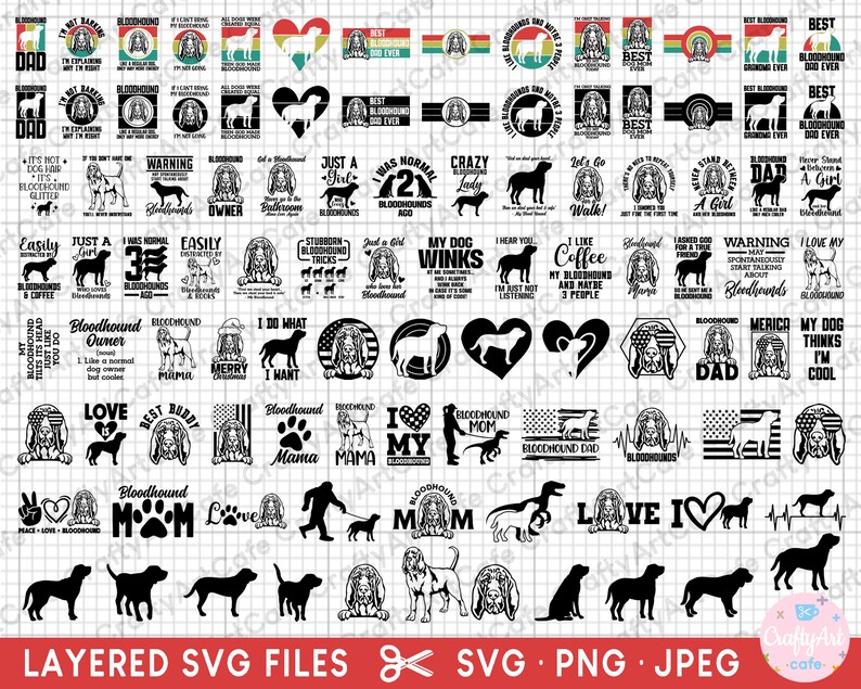 Bloodhound Svg Bundle Cricut Cut File Free Commercial Use Bloodhound ...