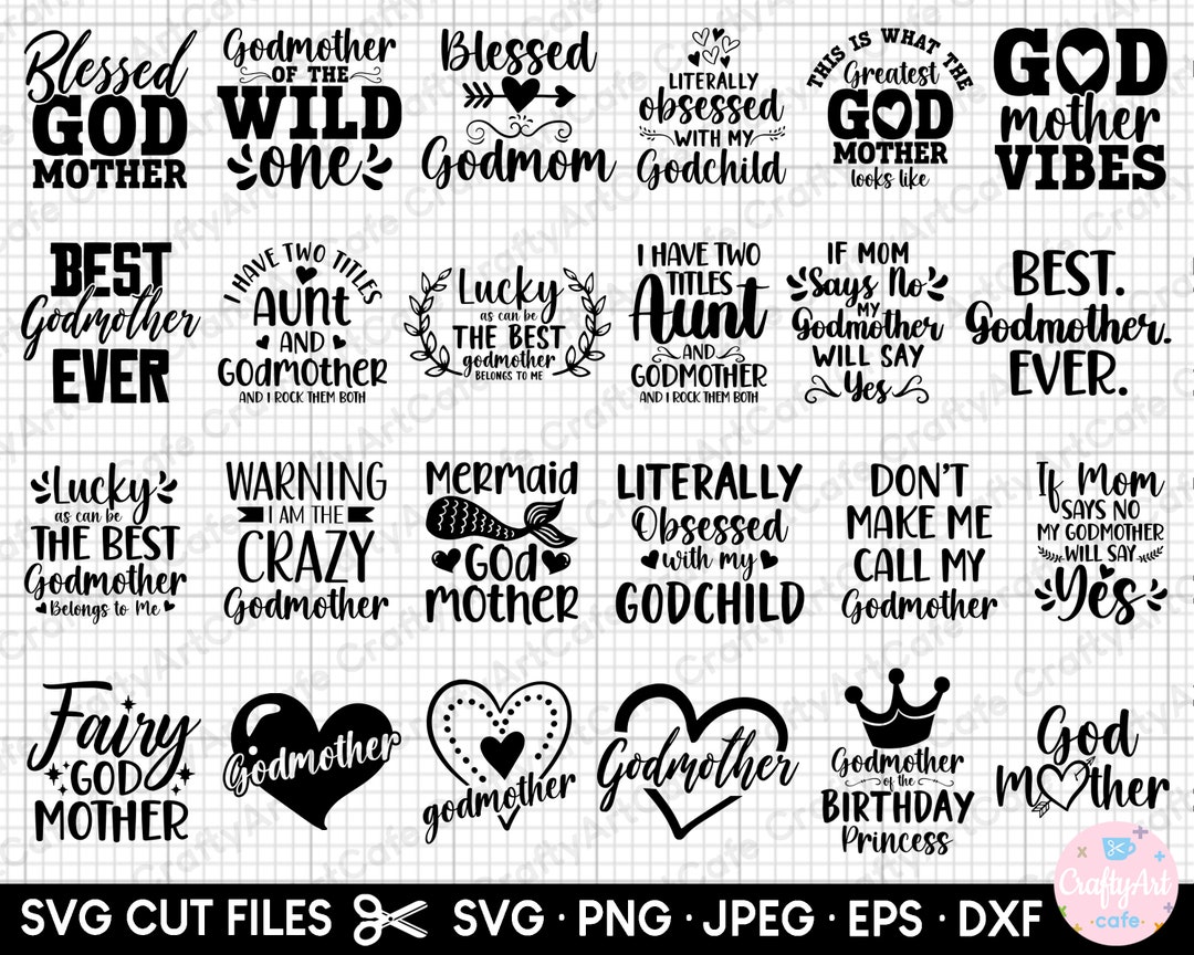 Godmother Svg Bundle for Cricut Shirt Godmother Png Godmother Designs ...
