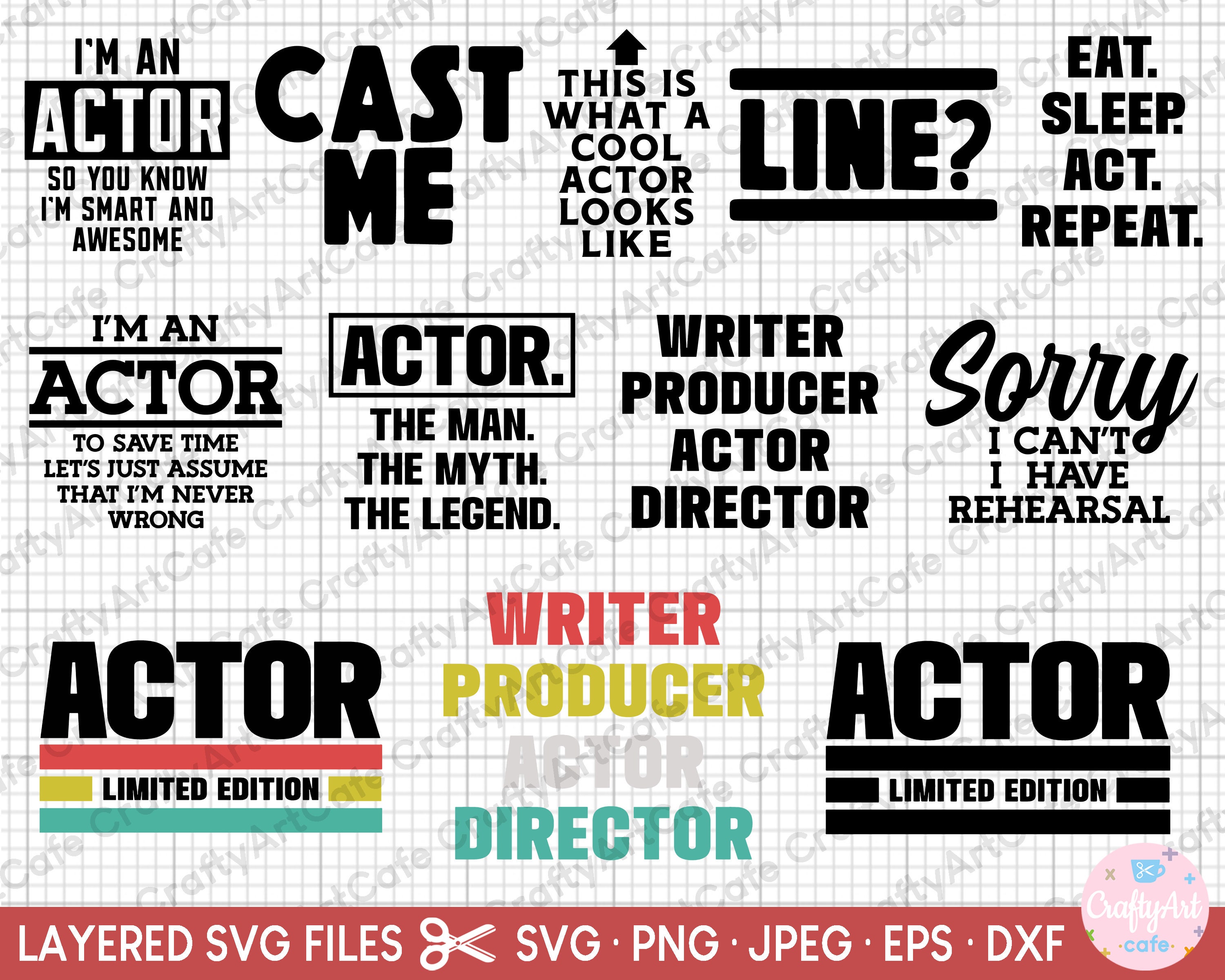Actor Svg Theater Svg Actress Svg Png Bundle Free Commercial - Etsy Ireland