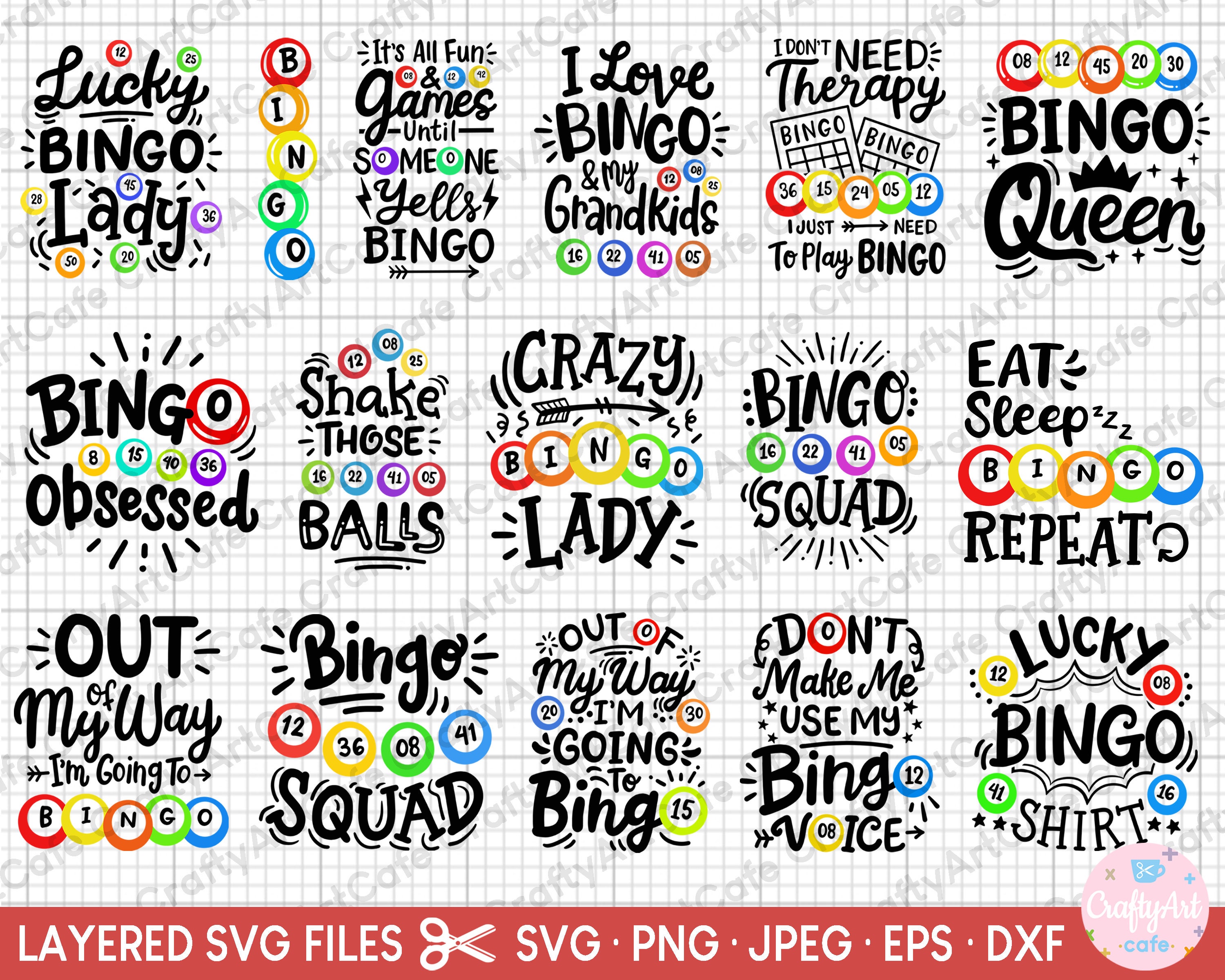 Bingo Svg Bundle Bingo Png Bundle Bingo Svg Bundle for Cricut - Etsy ...