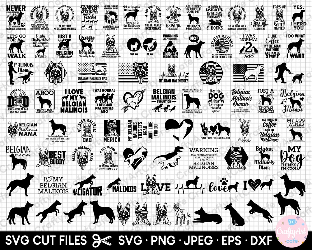 Belgian Malinois Svg Bundle Belgian Malinois Png Bundle Belgian ...