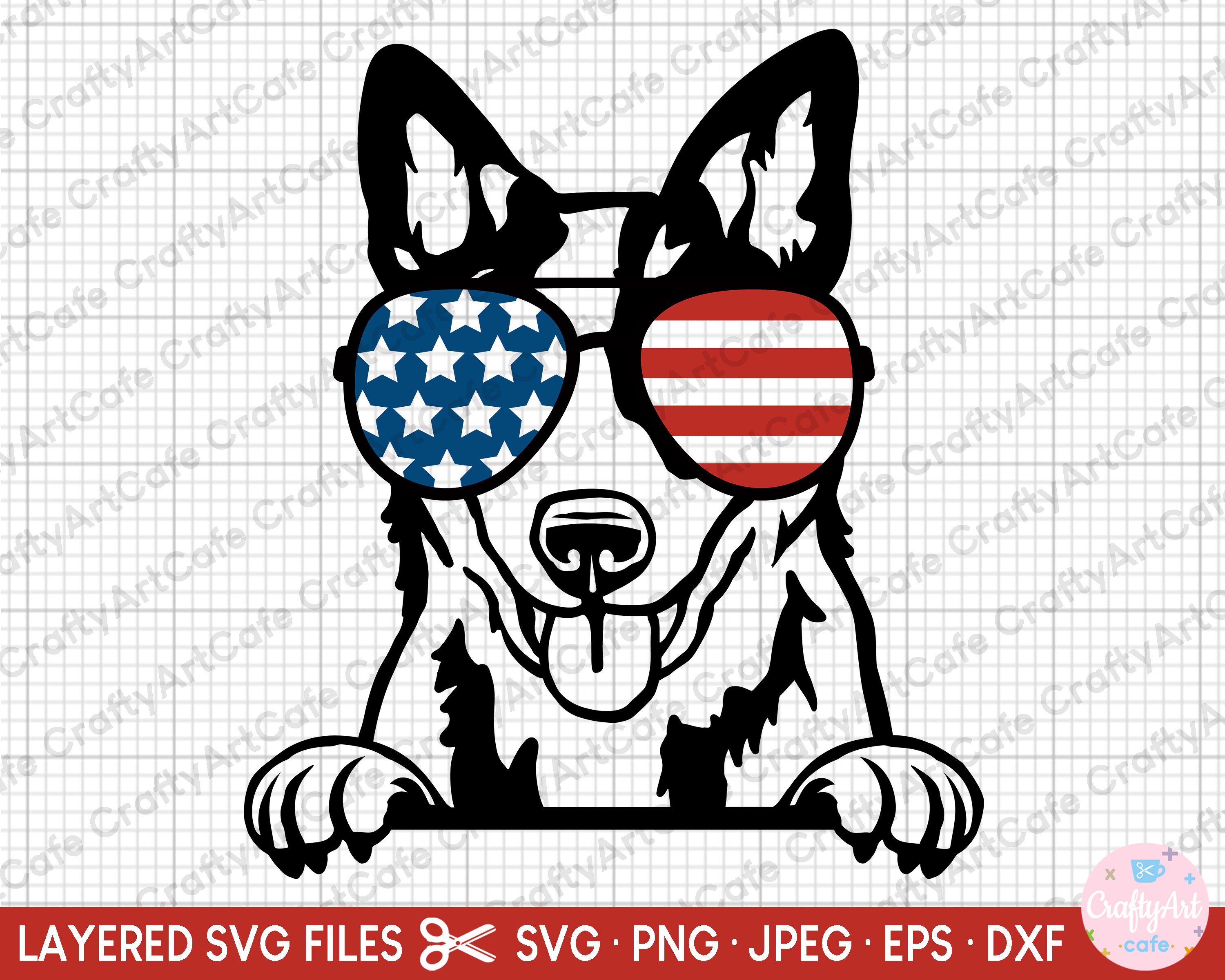 Blue Heeler Peeking Svg Png Blue Heeler Peeking Svg Cricut Cut File ...