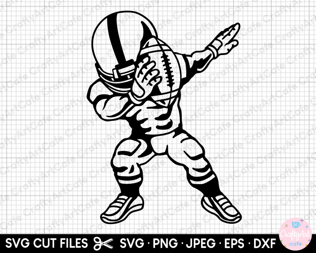 Dabbing Football Player Svg Png Clipart Cricut Free Commercial Use ...