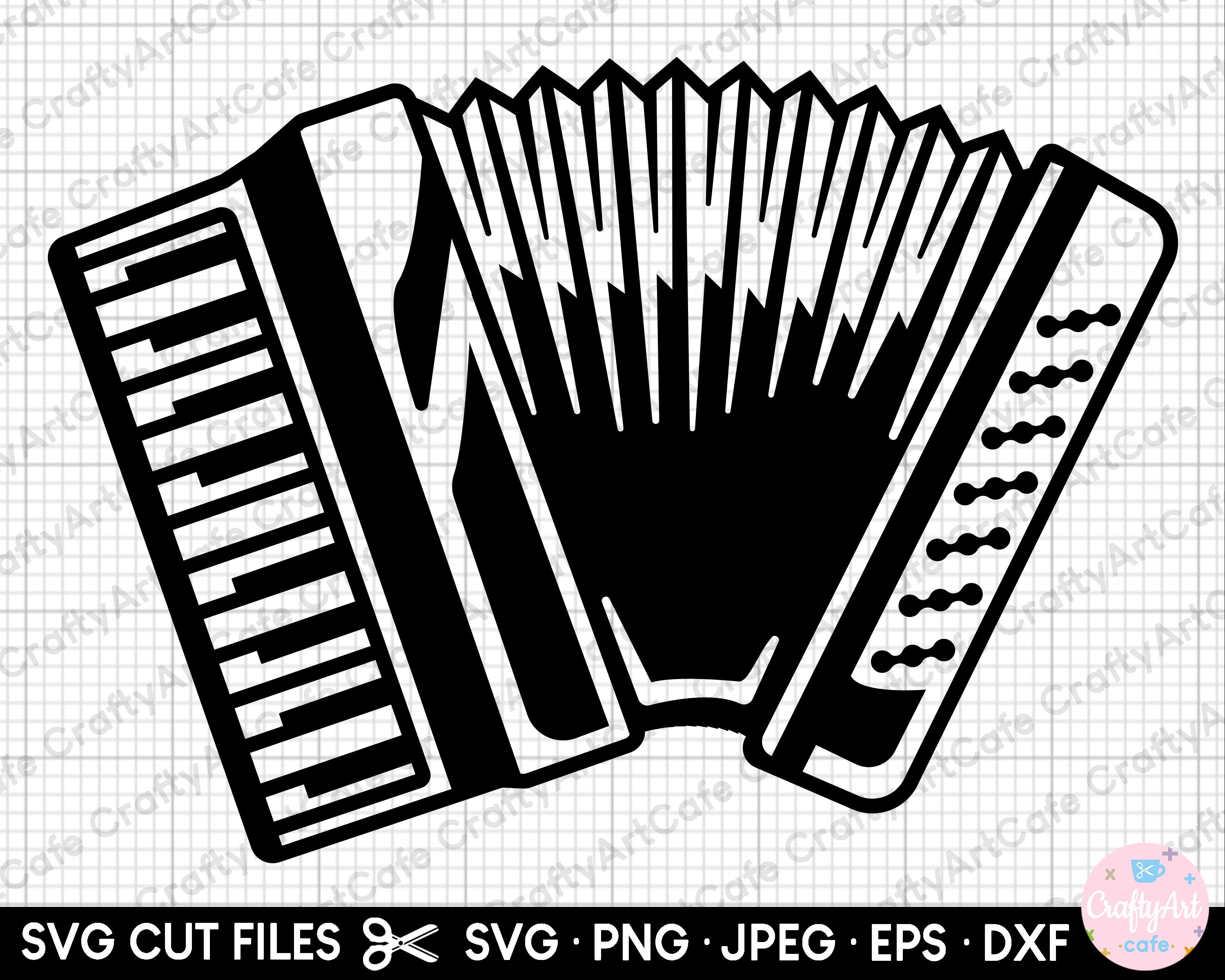 Accordion Svg Accordion Png Accordion Vector Clipart Silhouette Cricut ...