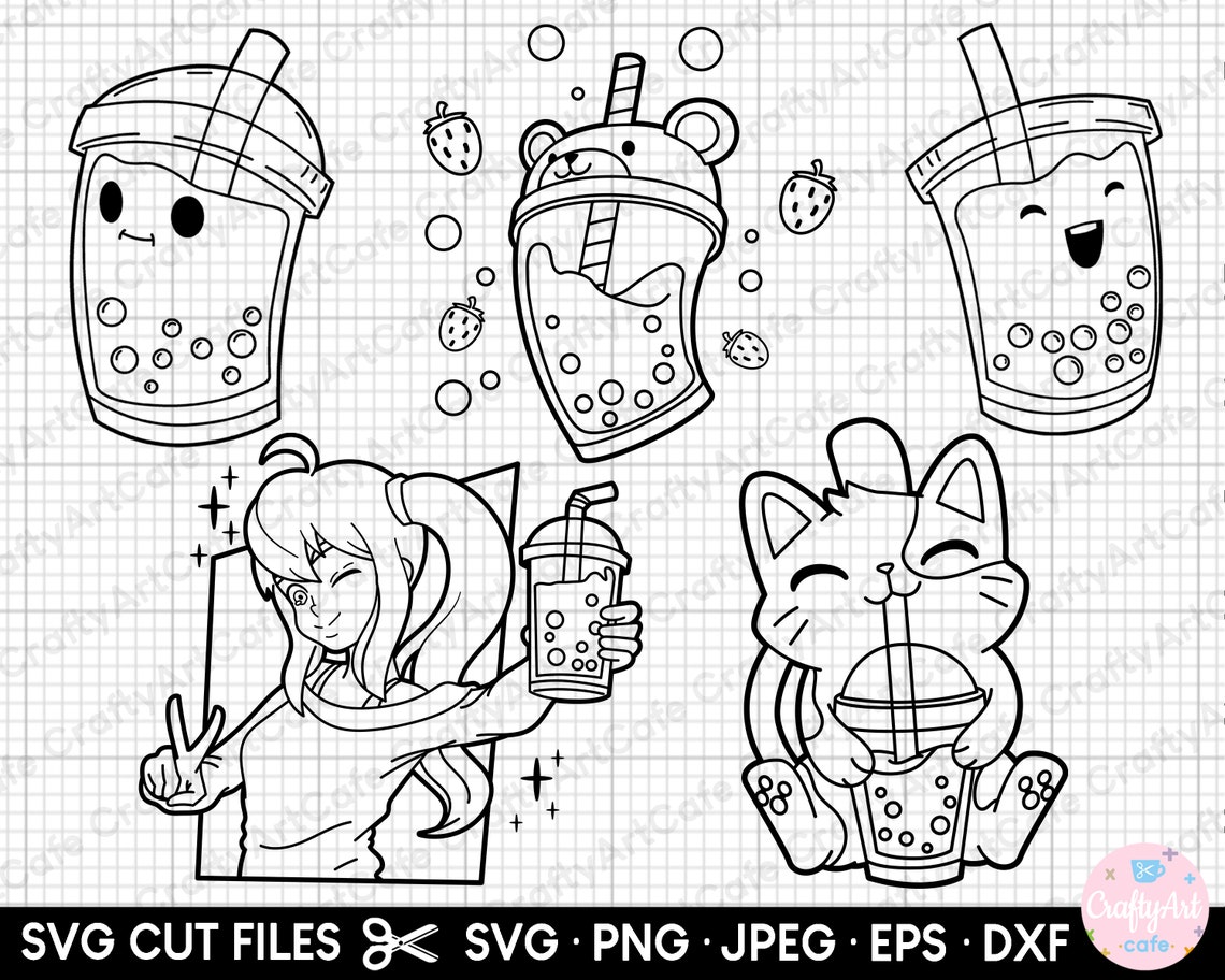 Boba Tea Svg Bundle Cricut Boba Tea Png Bubble Tea Svg Bubble - Etsy