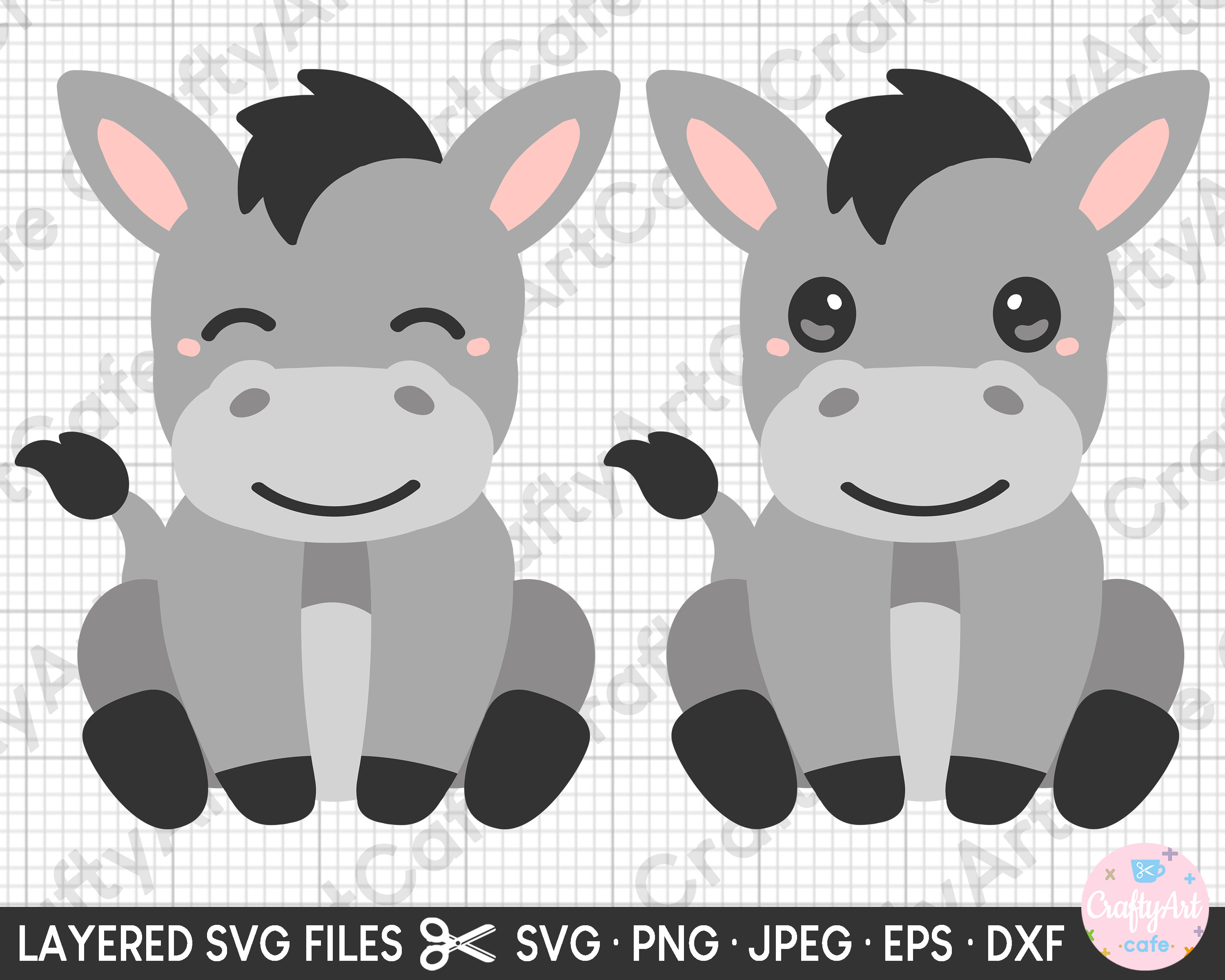 Donkey Svg Donkey Png Cute Donkey Svg Baby Donkey Svg for - Etsy