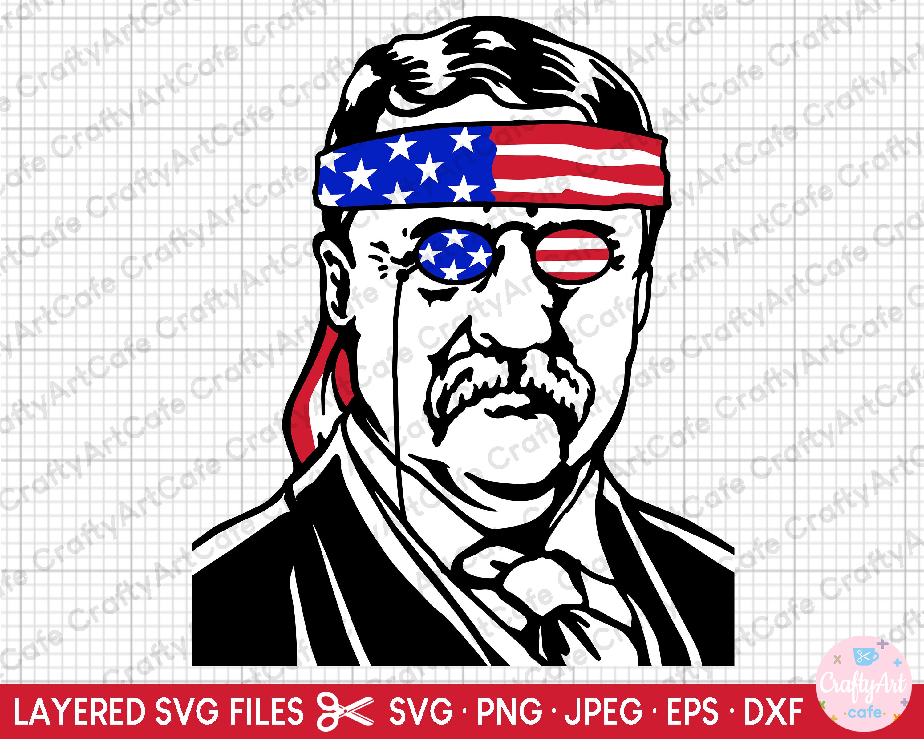 Theodore Roosevelt Svg Png Eps Dxf Jpg Clipart Vector Design ...