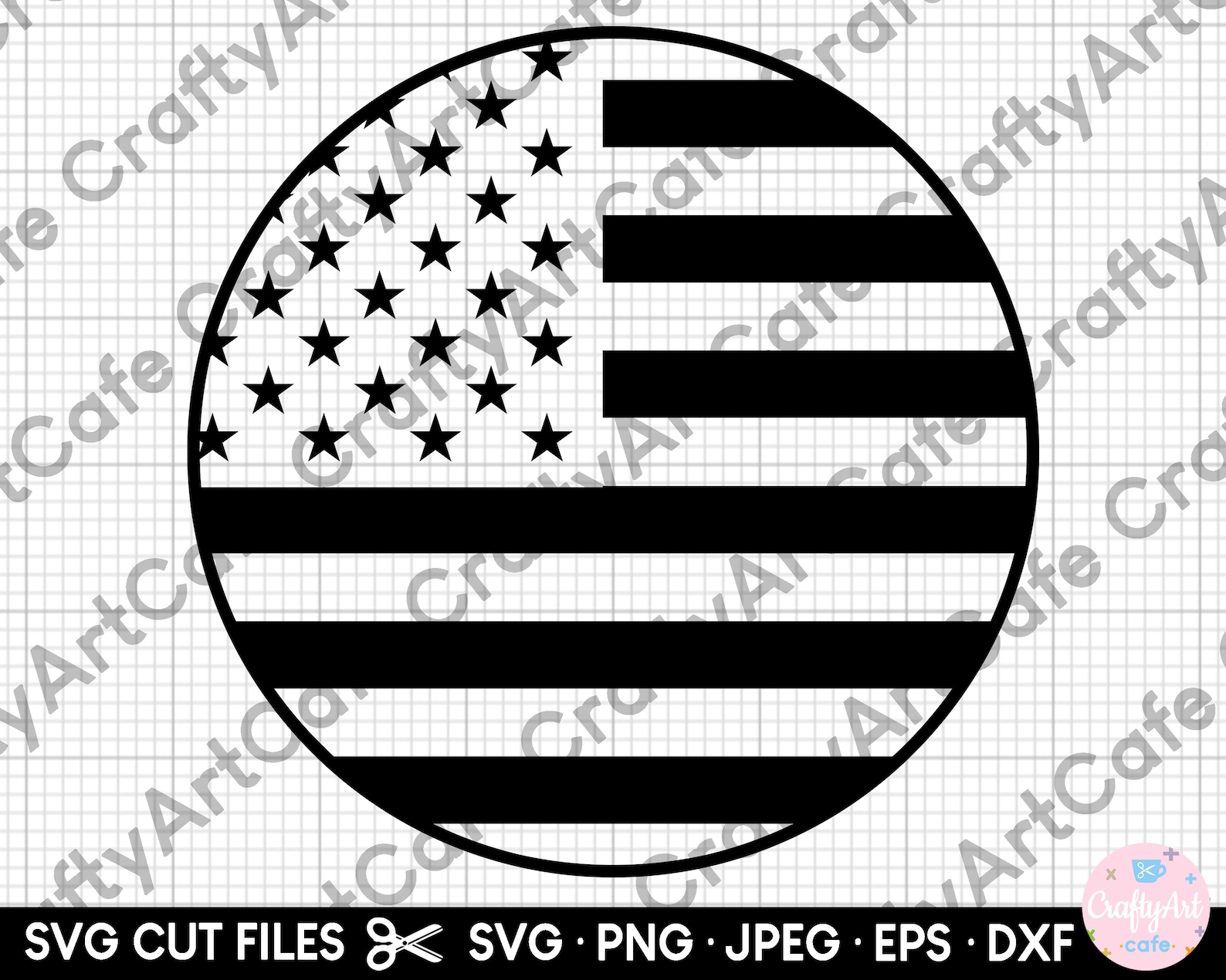 American Flag Svg Round Circle Us Flag Usa Flag - Etsy
