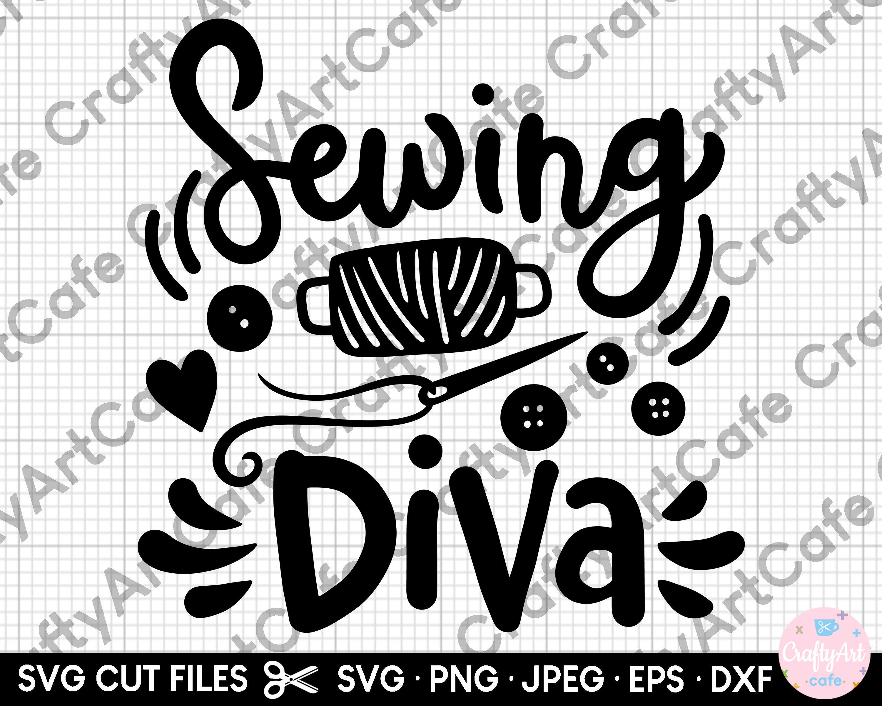 Sewing Svg Sewer Svg Sewing Diva Svg Png Cricut - Etsy