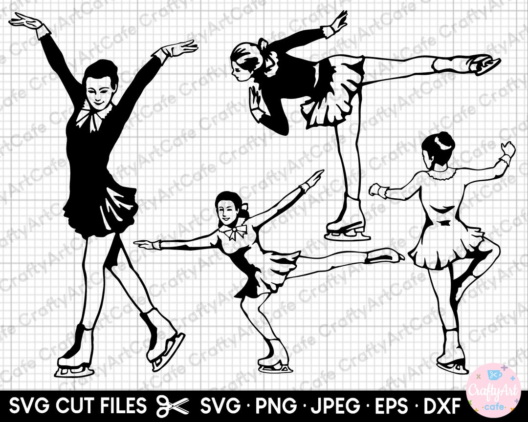 Ice Skating Svg Ice Skater Svg Png Eps Dxf Jpeg Cut File Cutting ...