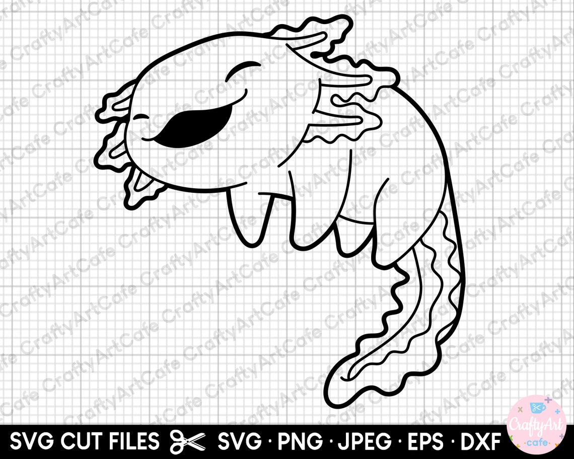 Axolotl Svg Cricut Axolotl Png Commercial Use Axolotl Clipart - Etsy ...