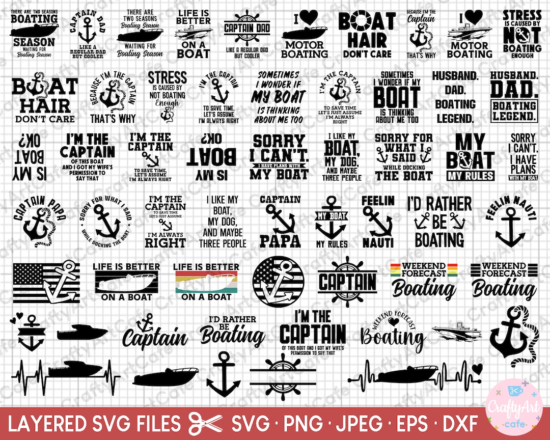 Boating Svg Bundle, Boating Png Bundle, Boating Svg Files Cricut Cut ...