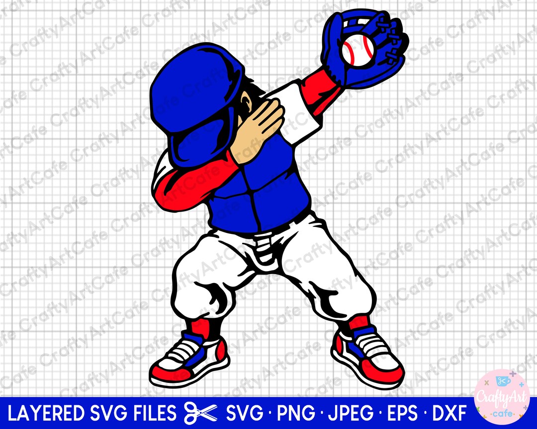 Dabbing Baseball Player Svg Dabbing Baseball Player Png Catcher Svg ...
