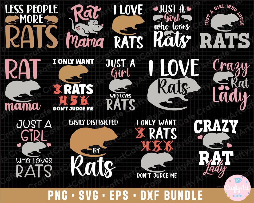 Rat Png Rat Svg Rat Png Bundle Sublimination Commercial Use Rat Eps Dxf ...
