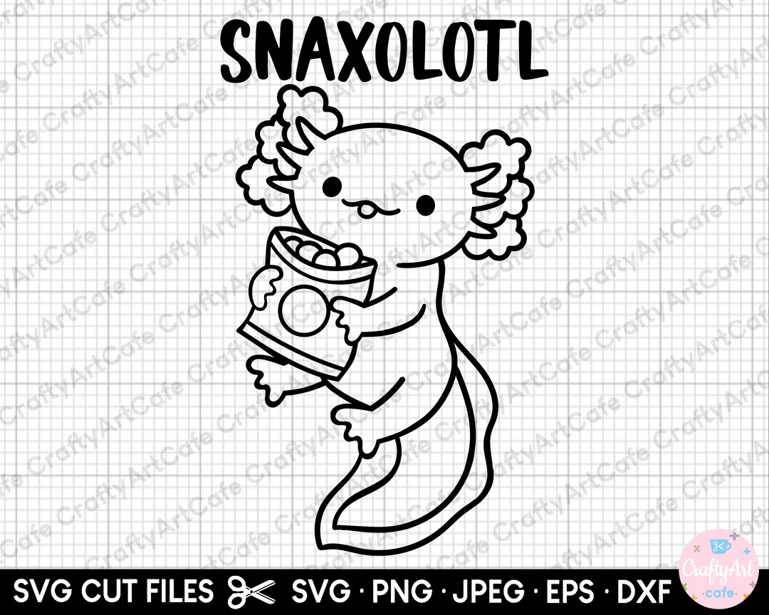 Axolotl Svg Png Snaxolotl Svg Png Foodie Svg Png Cricut Cut File - Etsy