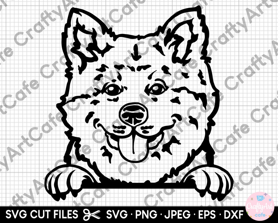 Akita Peeking Svg Akita Png Akita Svg Cute Akita Svg for Cricut Clipart ...