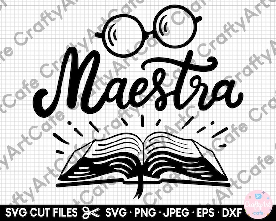Maestra svg profesora de español svg png para camisas cricut - Etsy España
