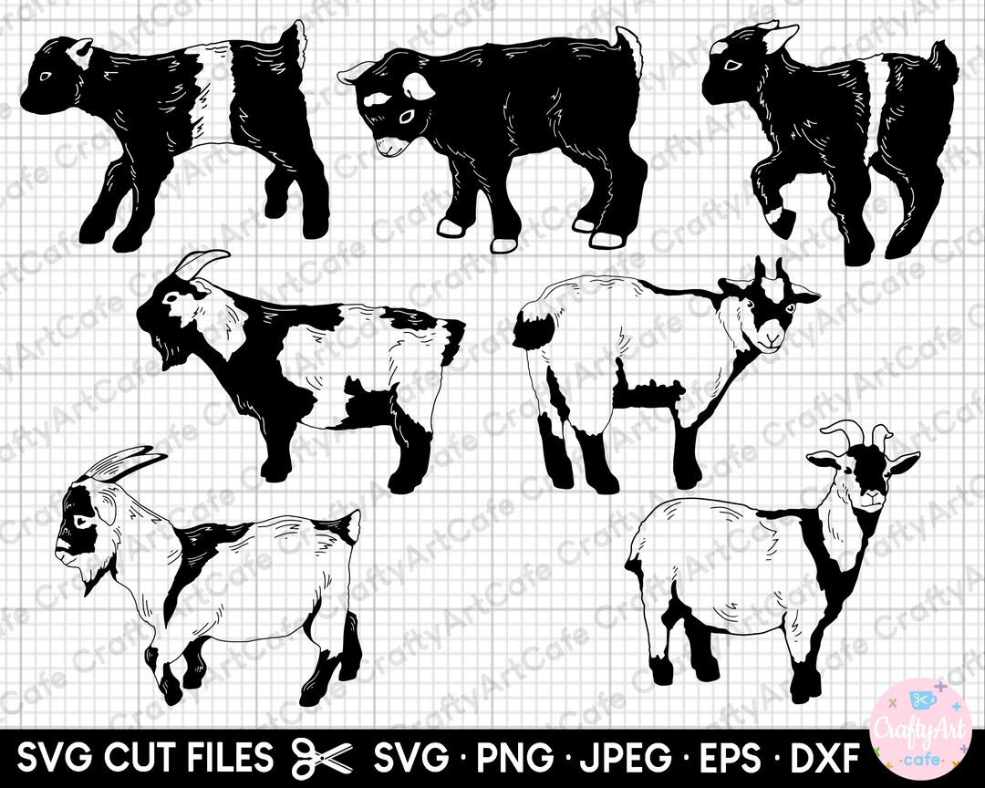 Goat Clipart Bundle Goat Svg Goat Png Cricut Commercial Use Goat Vector ...