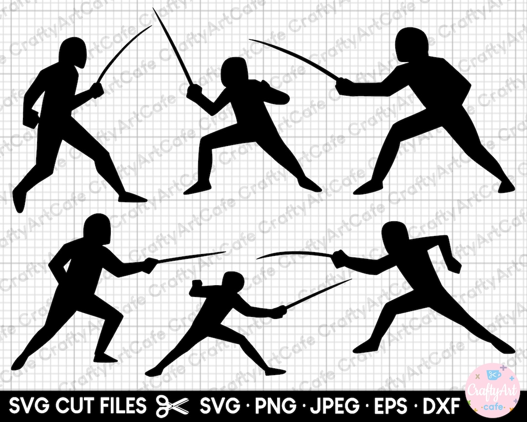 Fencing Silhouette Svg Png Fencing Clipart Fencing Vector Free ...
