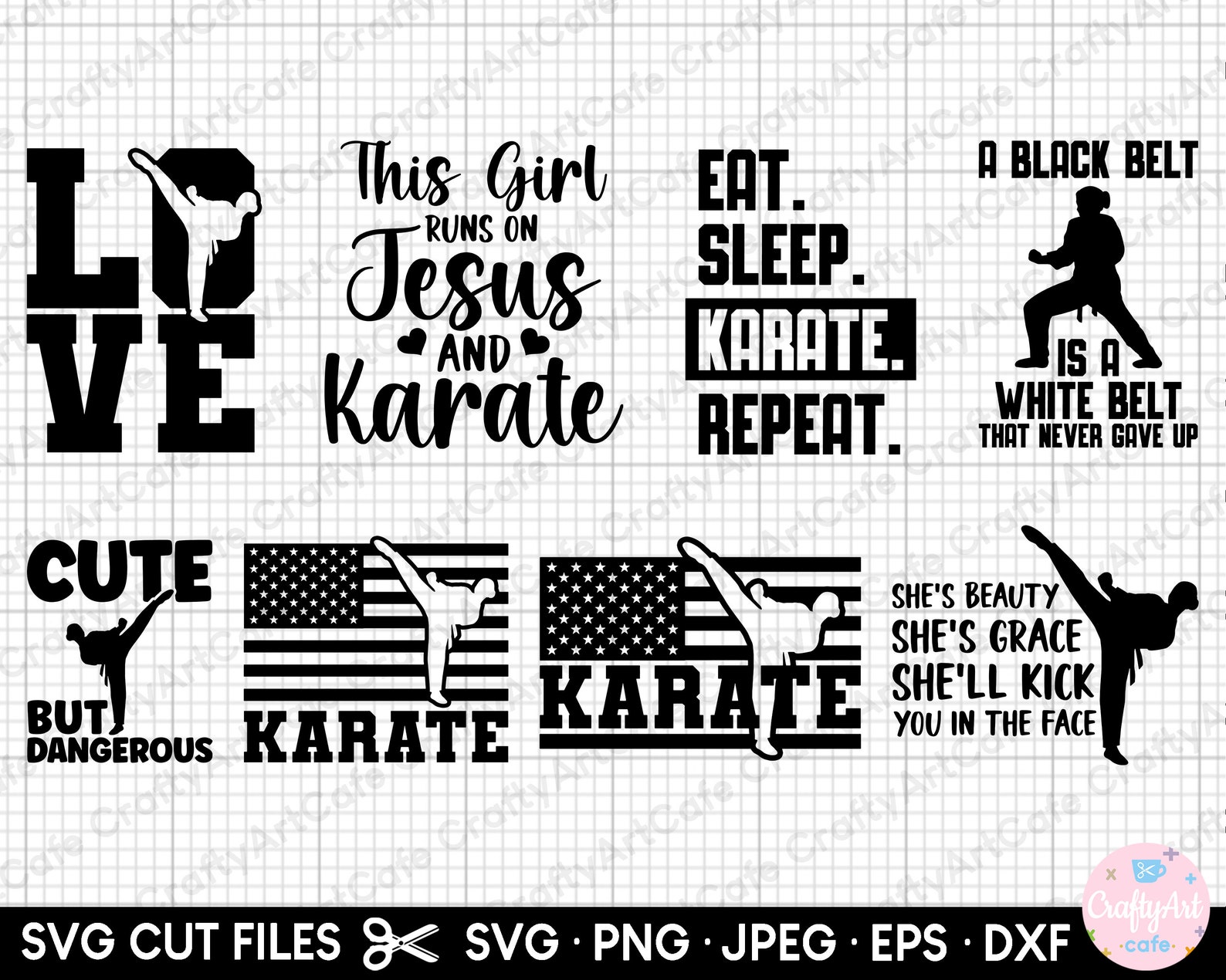 Karate Girl Svg Karate Girl Png Karate Girl Svg Bundle Cricut Cut Files ...