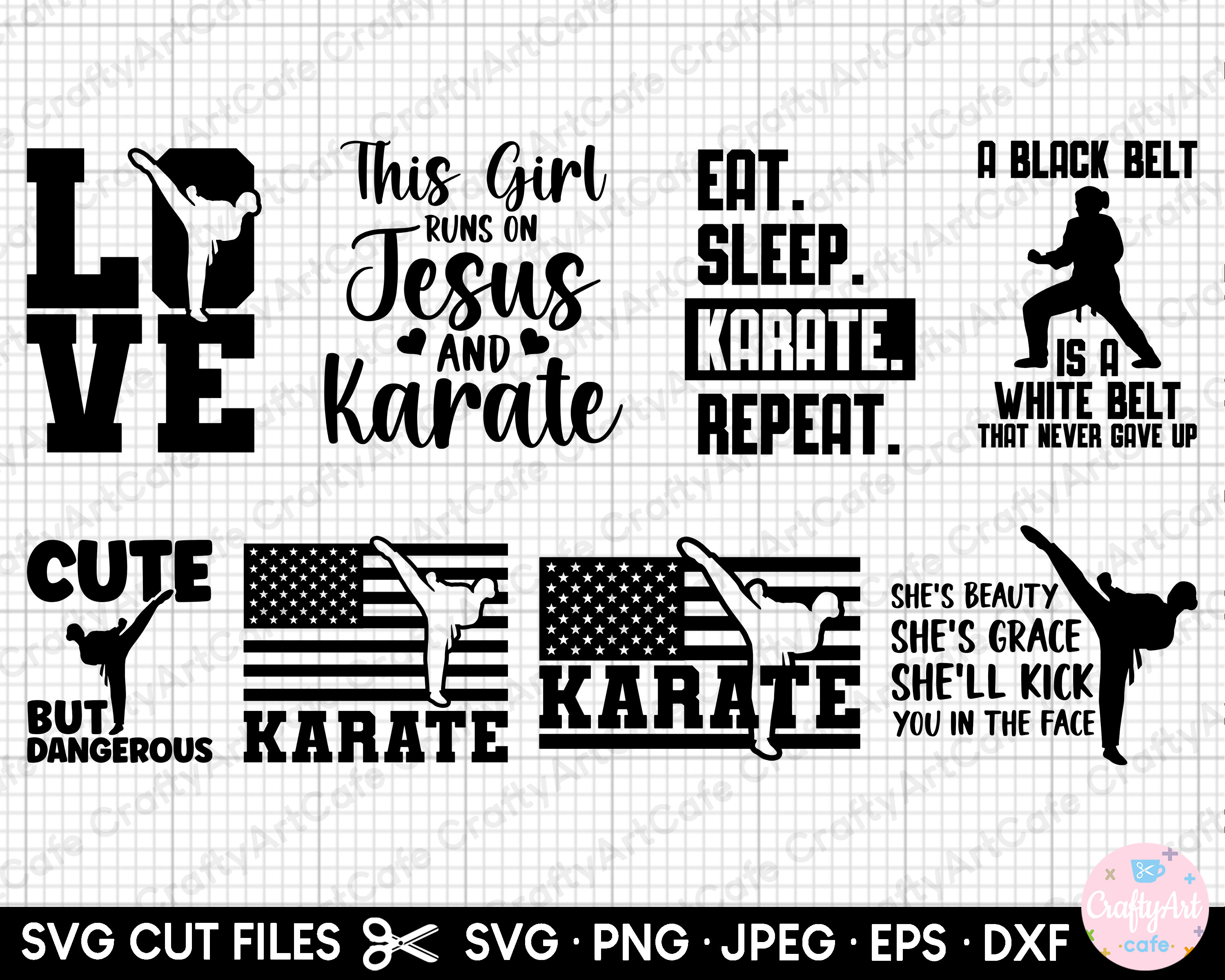 Karate Girl Svg Karate Girl Png Karate Girl Svg Bundle Cricut Cut Files ...