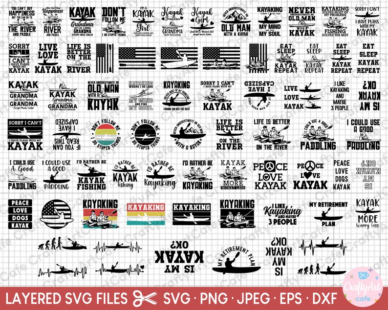 Kayaking Svg Png Bundle Kayak Svg Bundle Kayak Png Bundle - Etsy Canada