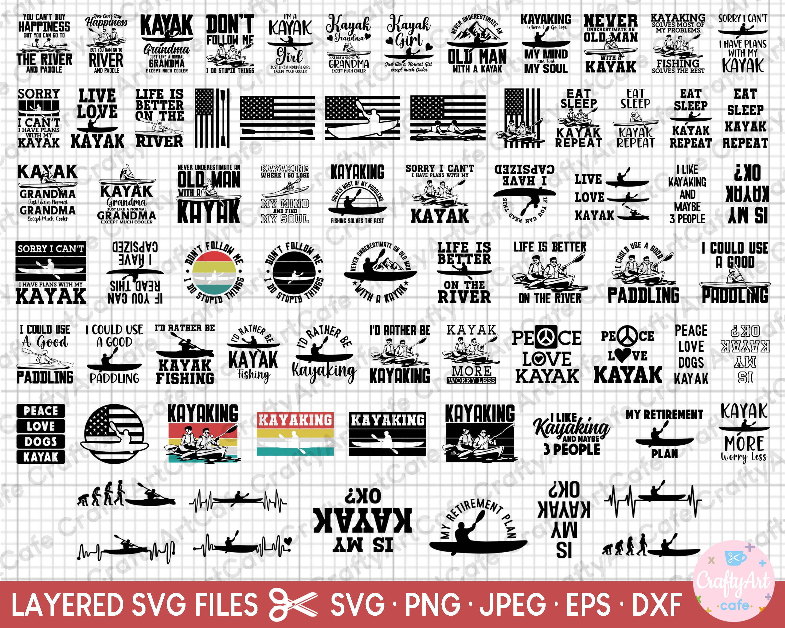 Kayaking Svg Png Bundle Kayak Svg Bundle Kayak Png Bundle - Etsy Canada