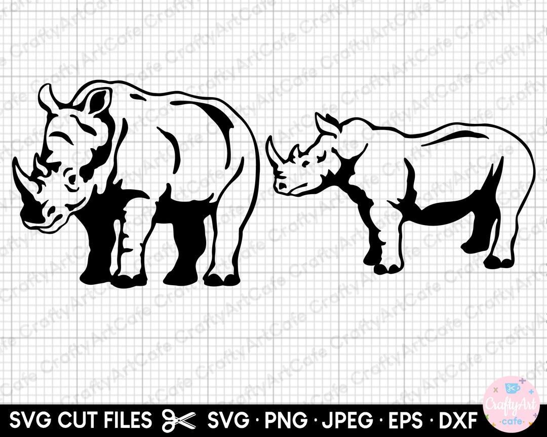 Rhino Clipart Rhino Svg Rhino Png Commercial Use - Etsy