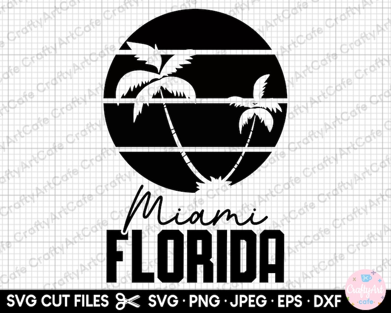 Miami Svg Miami Png Miami Svg Cricut Cut File Miami Eps Dxf Jpeg ...
