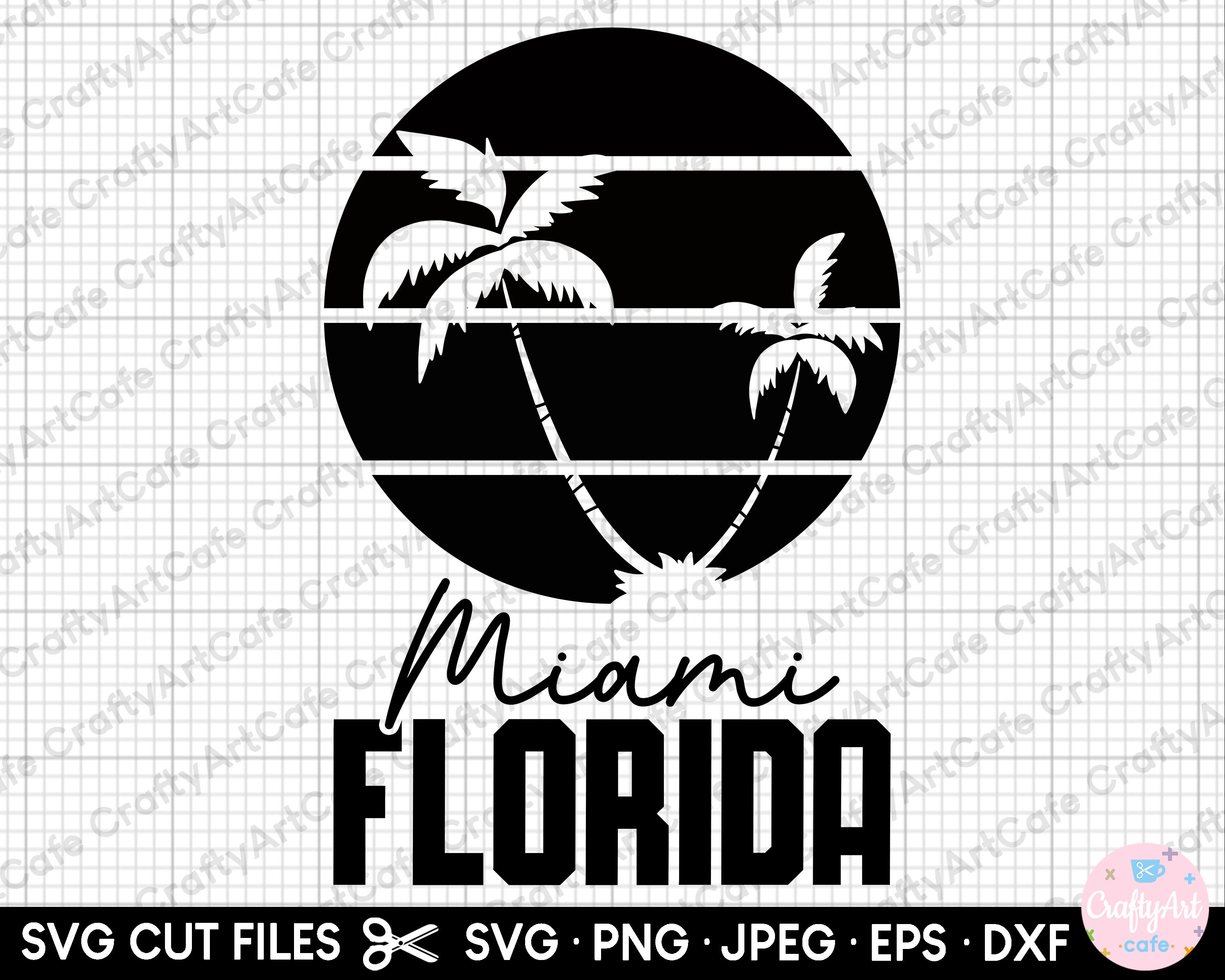 Miami Svg Miami Png Miami Svg Cricut Cut File Miami Eps Dxf Jpeg ...