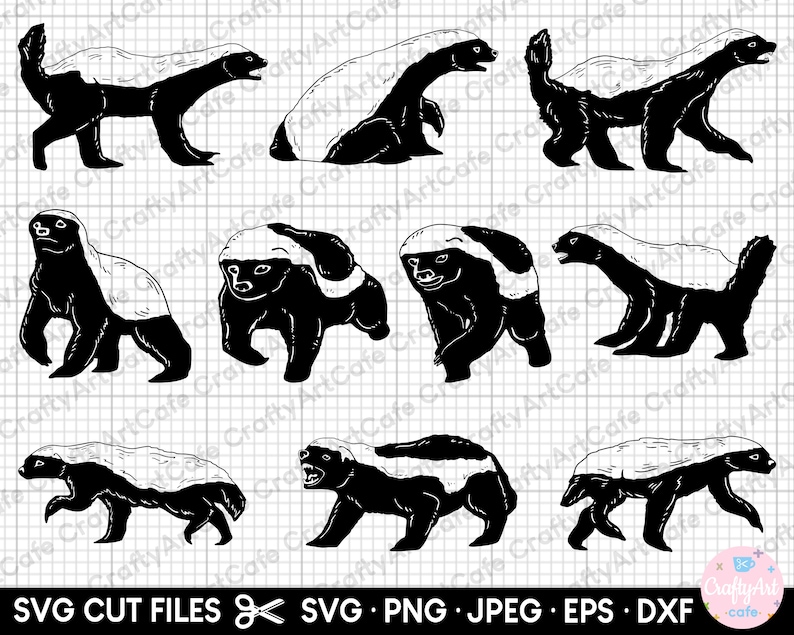 Honey Badger Svg Bundle Honey Badger Png Bundle Honey Badger Clipart ...