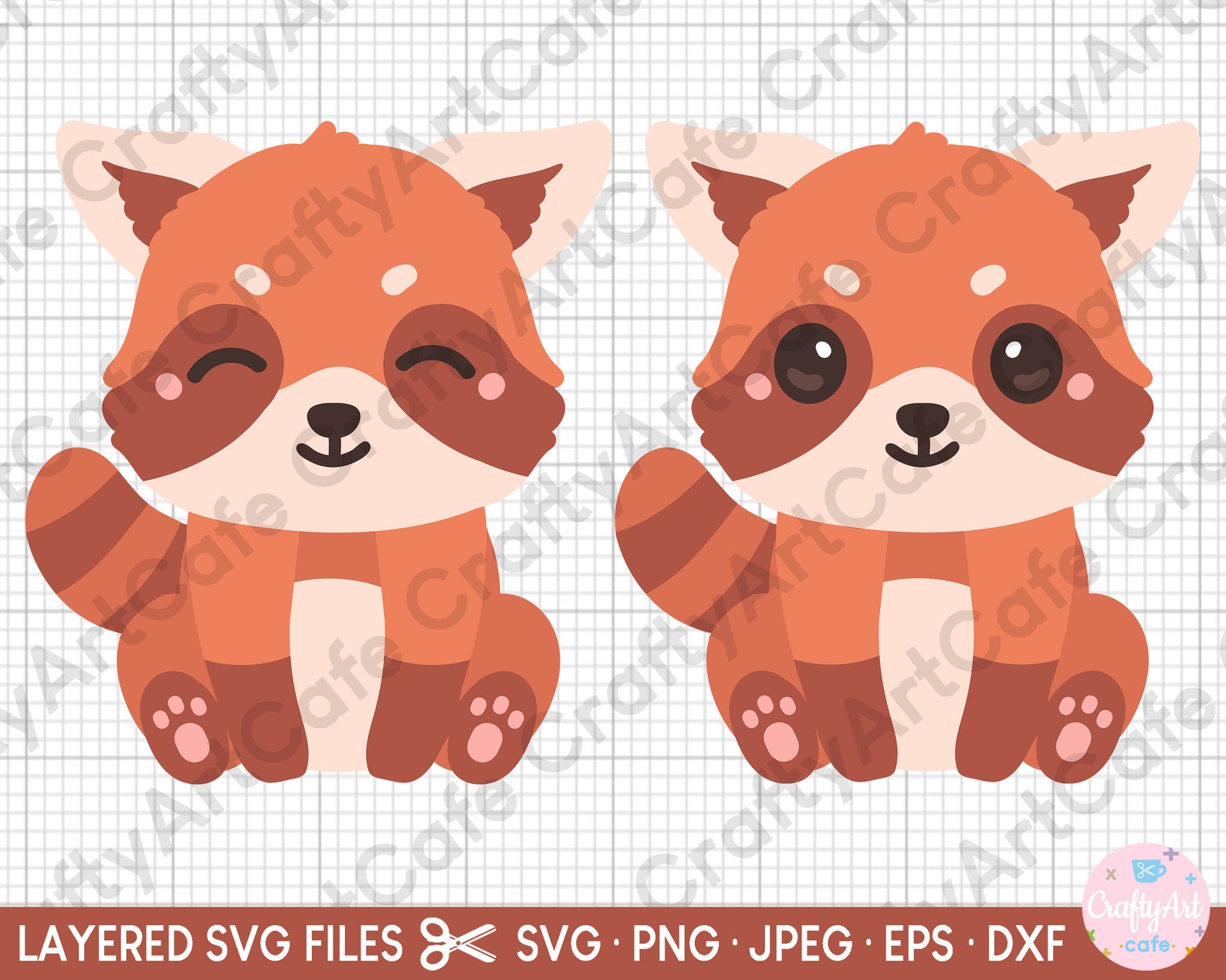 Red Panda Svg for Cricut Cute Red Panda Svg Layered Cut Files - Etsy