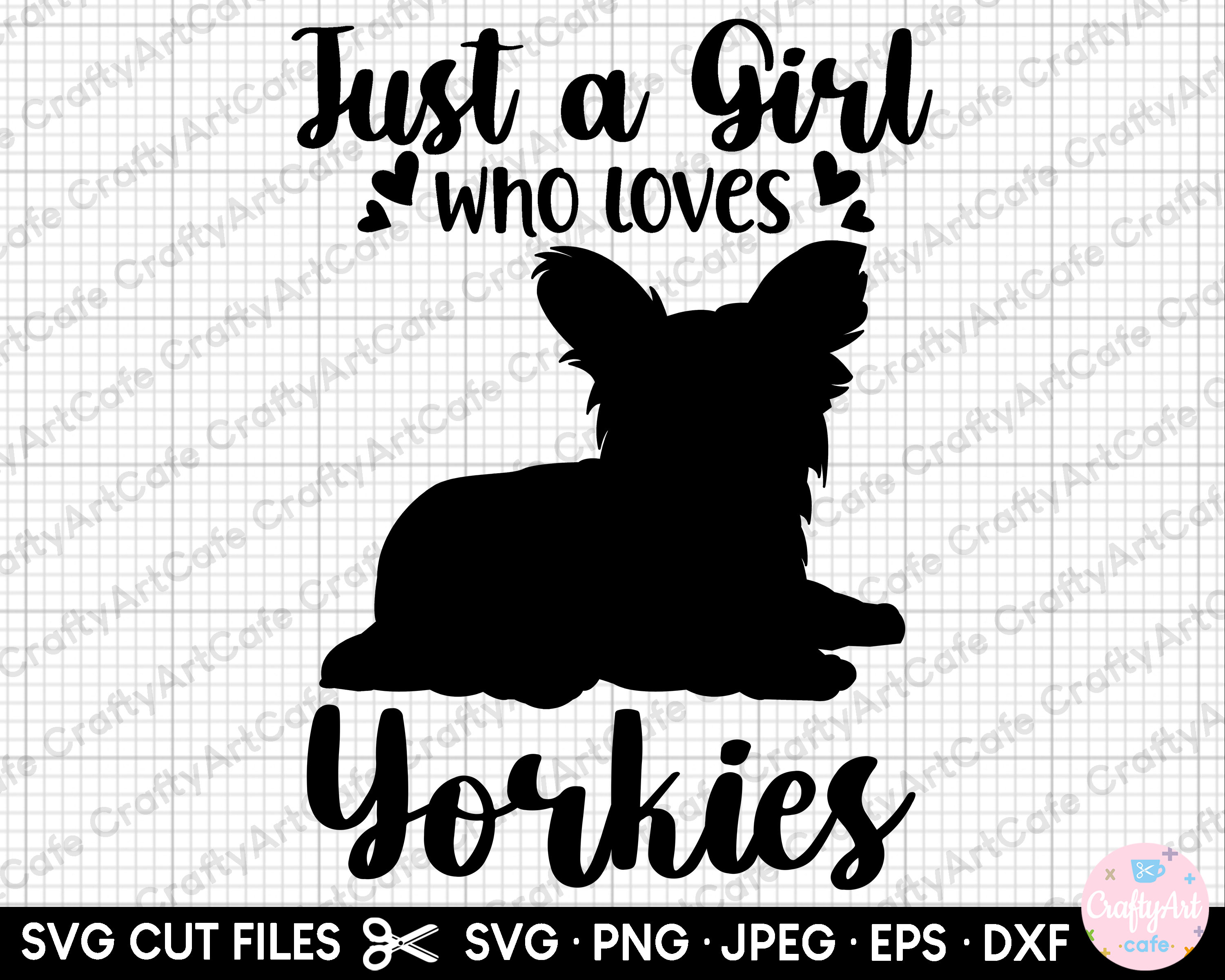 Yorkie Svg Yorkshire Terrier Svg Png Eps Dxf Jpg Cut File Cricut Yorkie ...
