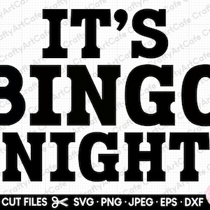 Bingo Svg, It's Bingo Night - Etsy