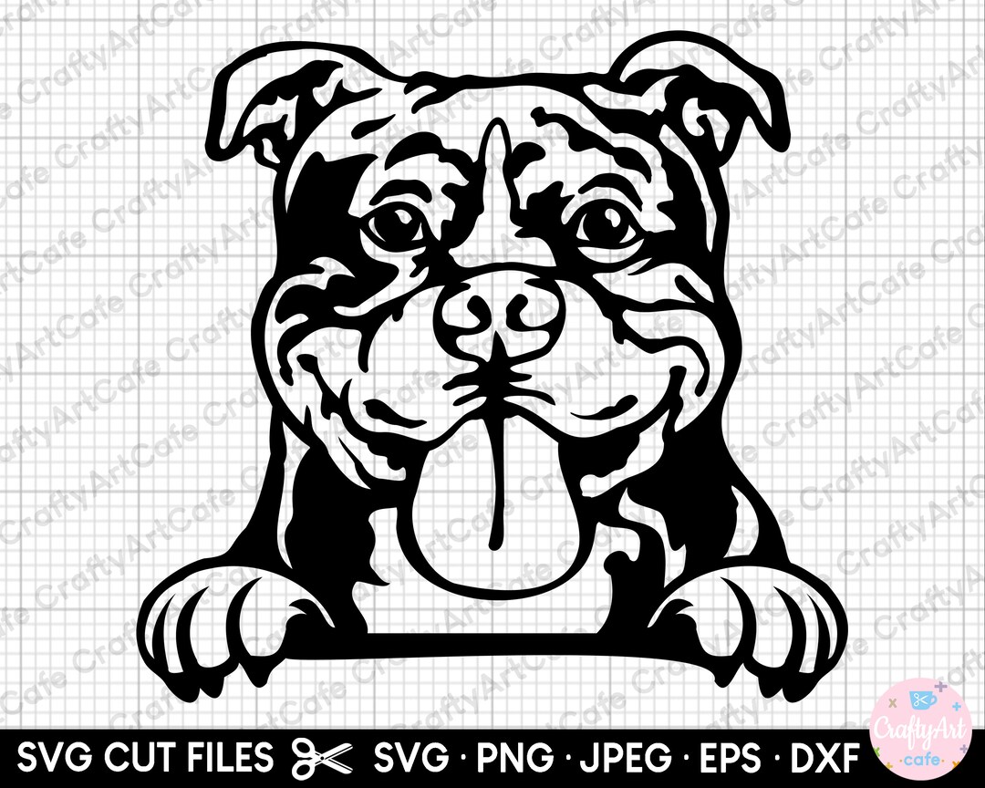 American Bully Peeking Svg American Bully Svg American Bully Peeking ...
