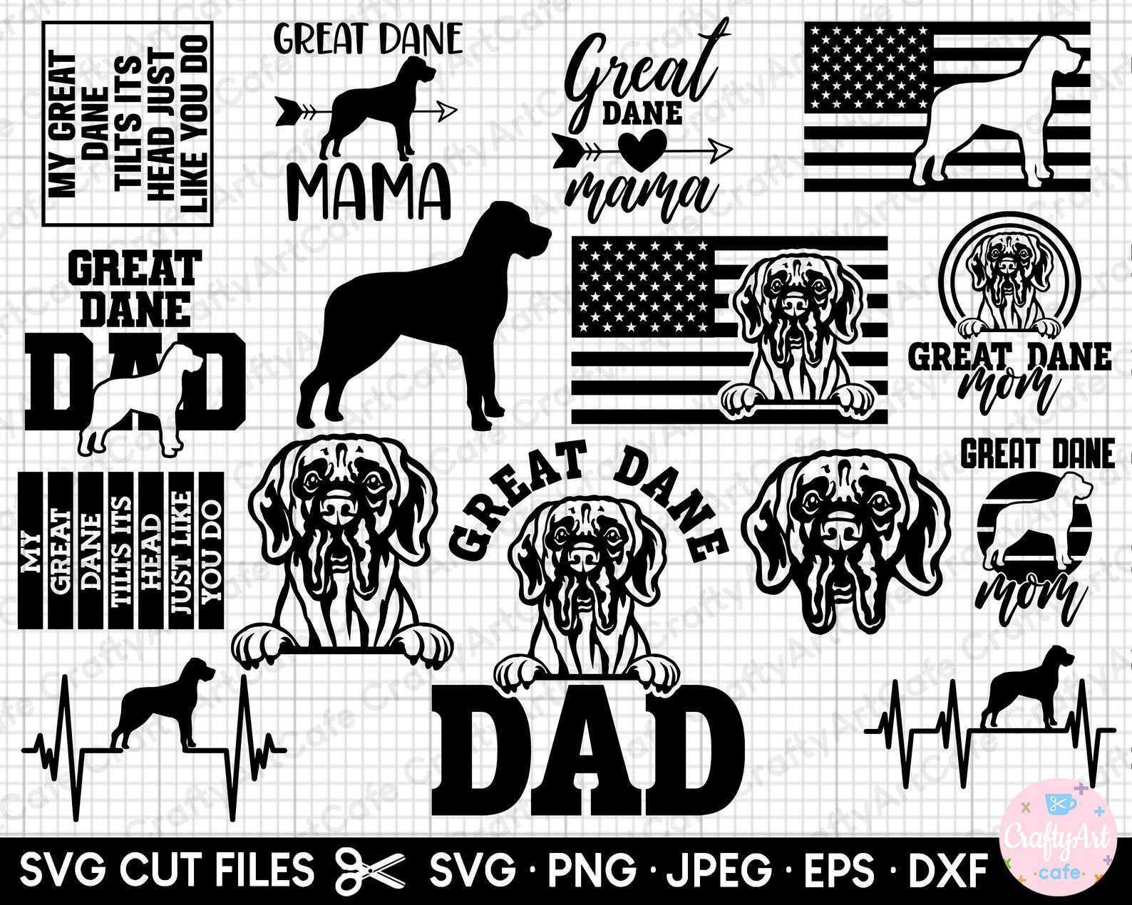 Great Dane Svg Bundle Great Dane Png Bundle Great Dane Svg Cricut Shirt ...