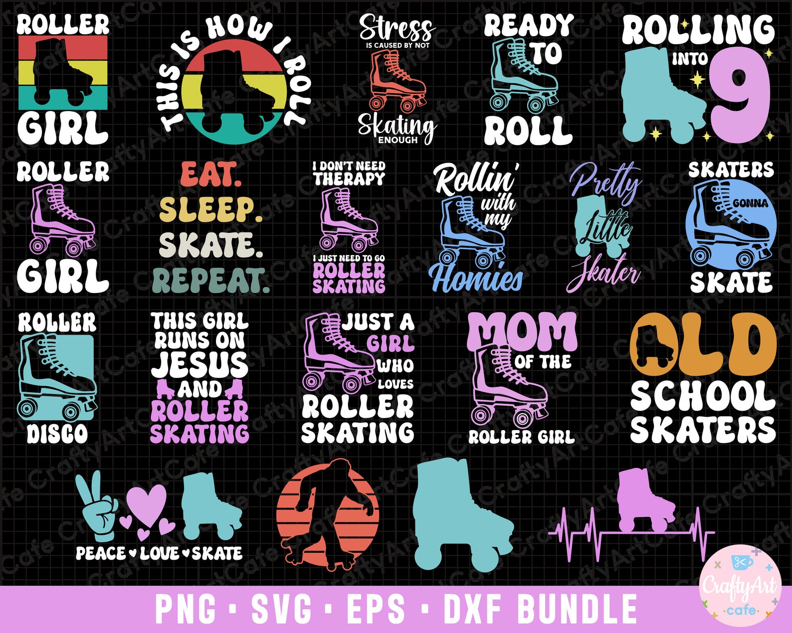 Roller Skating Png Roller Skating Svg Roller Skating Png Bundle ...