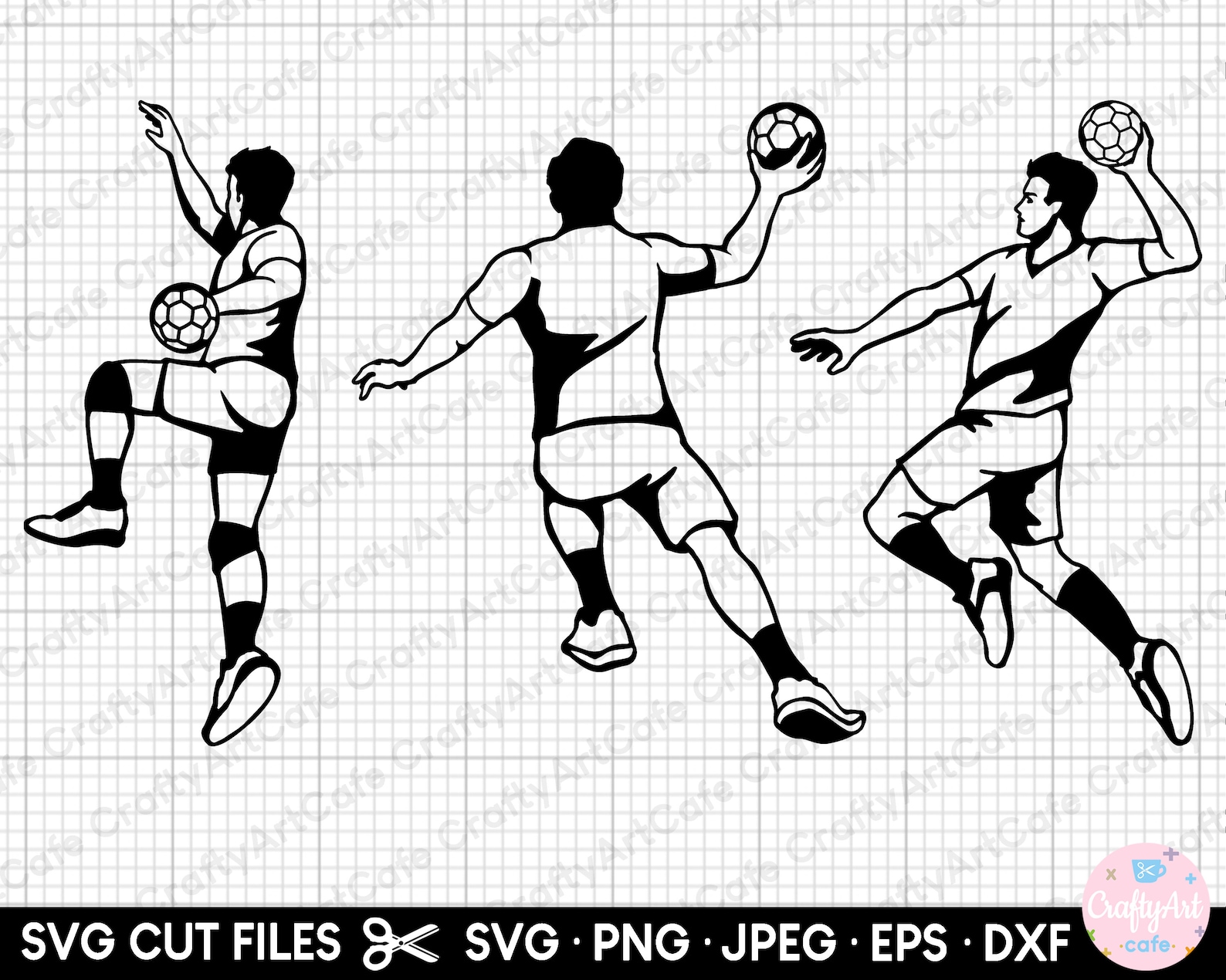 Handball Player Svg Bundle Handball Player Png Bundle Handball Player ...