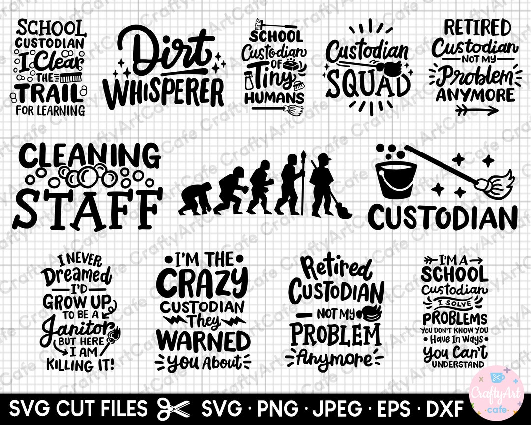 Custodian Svg Bundle Custodian Png Bundle Janitor Svg Bundle Janitor ...