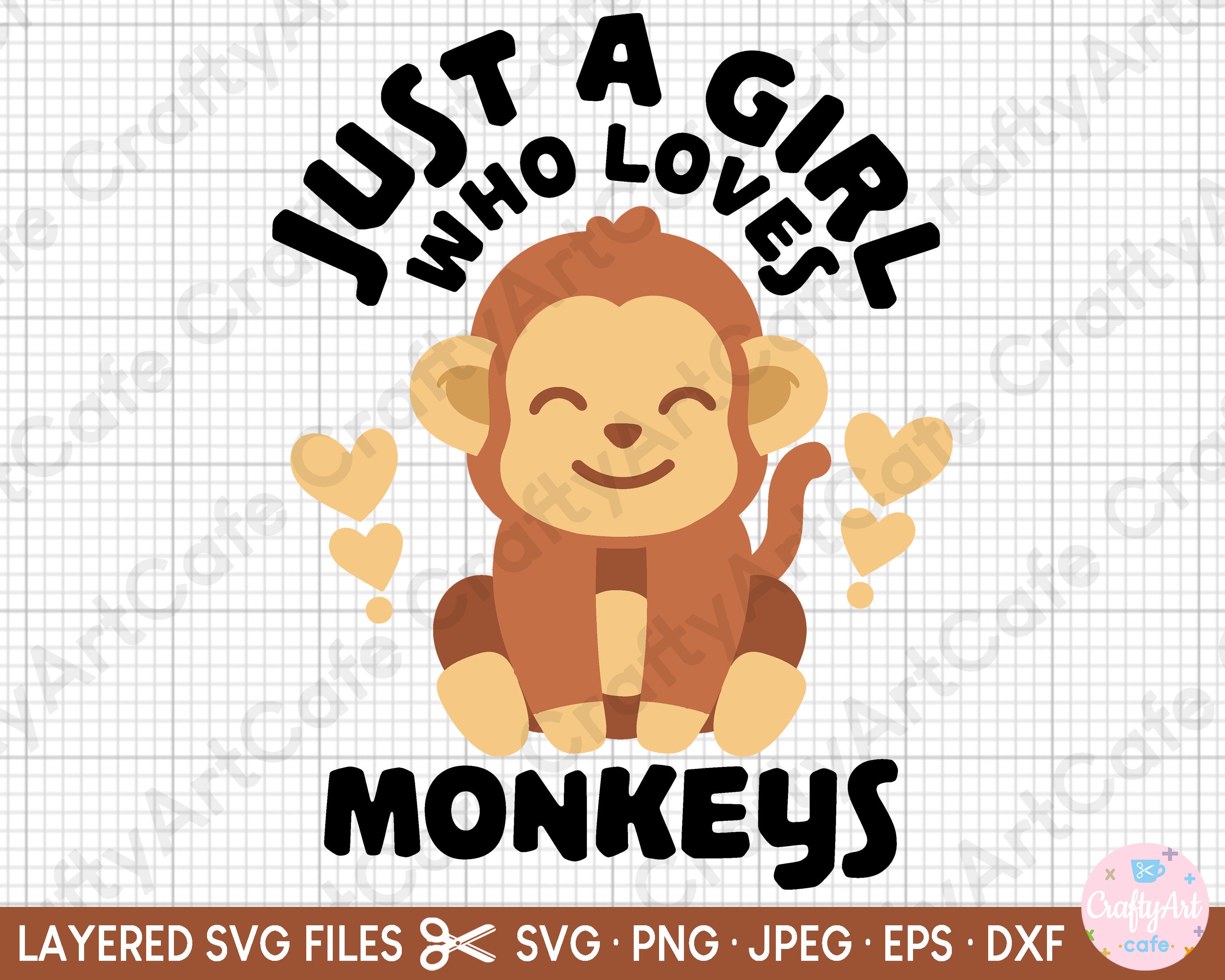 Monkey Svg for Cricut Monkey Png Cute Monkey Svg Monkey Lover Just a ...