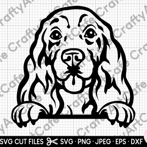 English Cocker Spaniel Svg Face-dog Svg Files for Cricut - Etsy