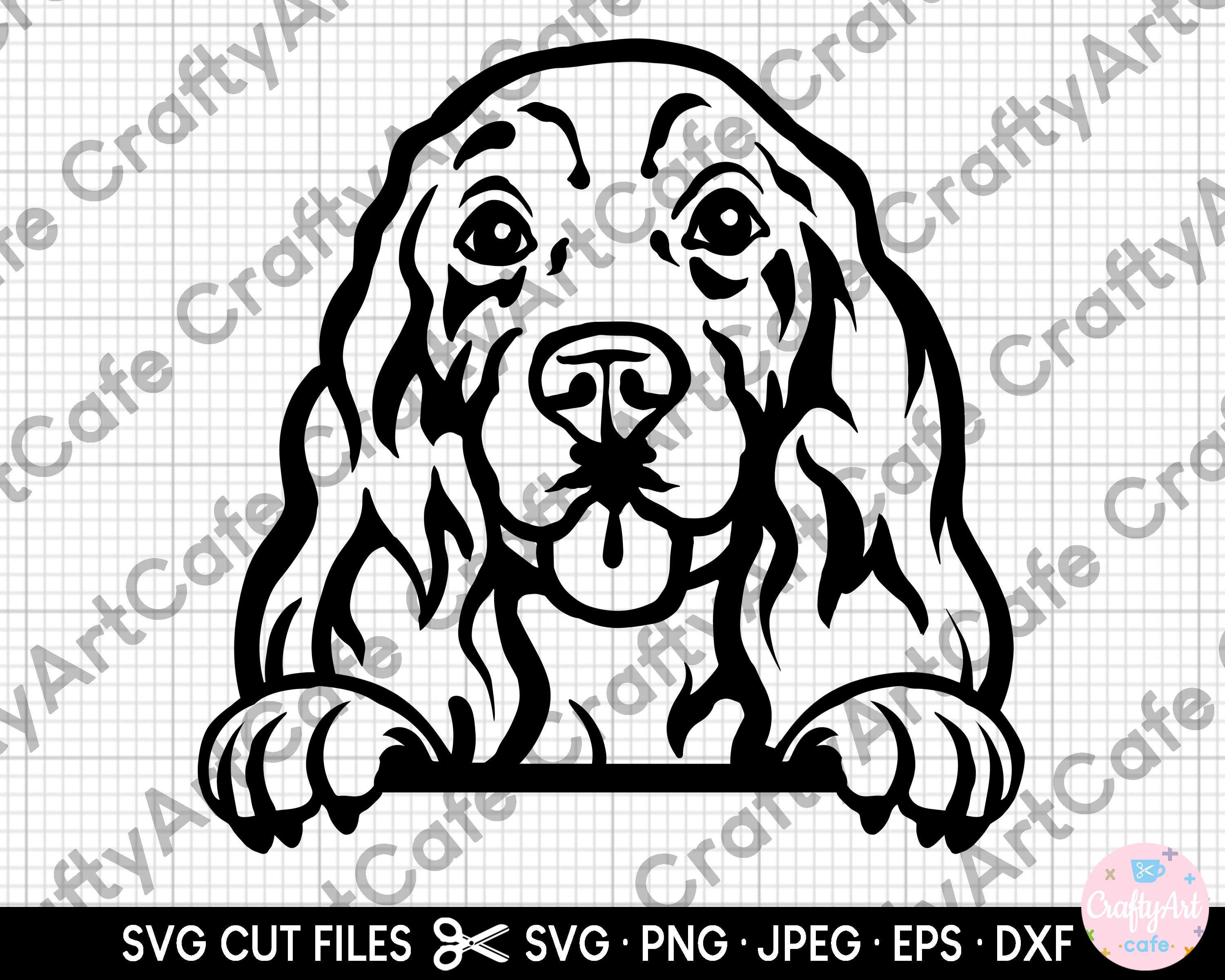 Cocker Spaniel Peeking Svg - Etsy Australia